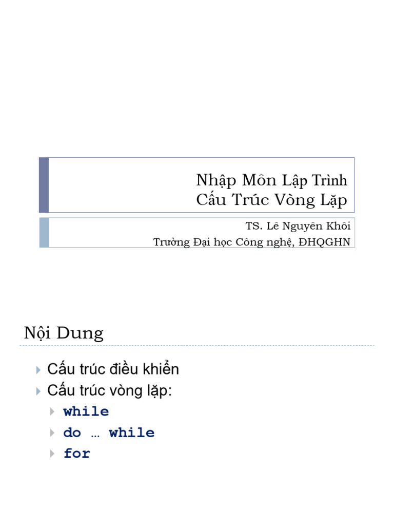 Lec04 - Loop Structure | PDF