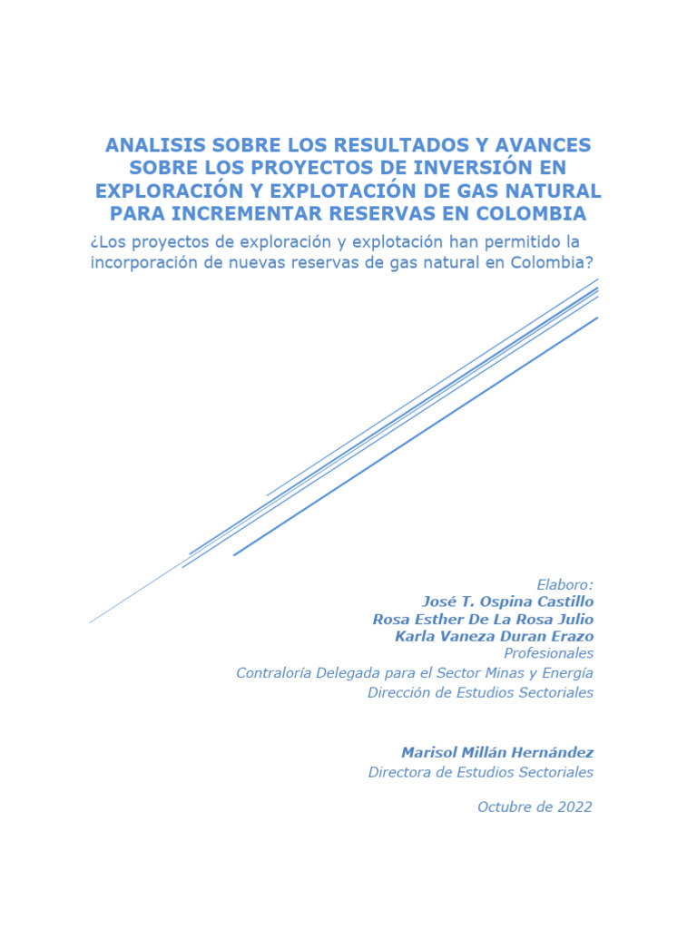 Analisis Gas Natural para Incrementar Reservas en Colombia | PDF ...