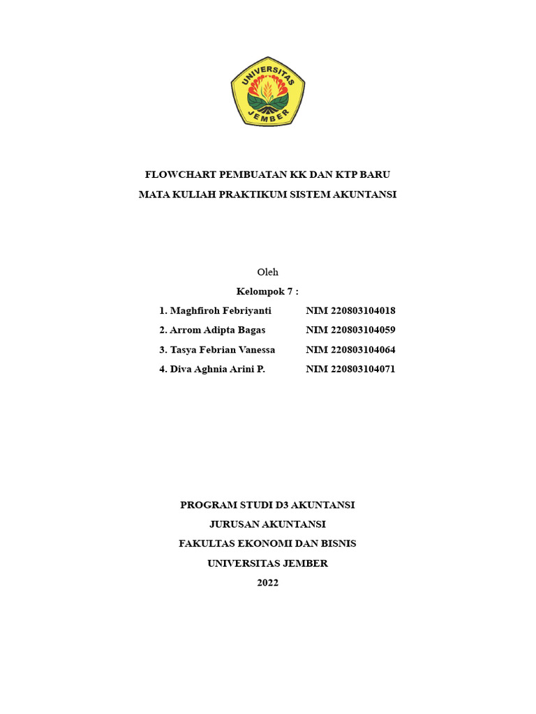 Flowchart Pembuatan KK Dan KTP Baru | PDF