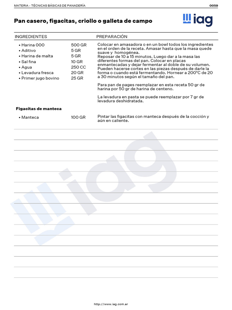 3 - Pan-Casero - Figacitas - Criollo-O-Galleta-De-Campo PDF | PDF