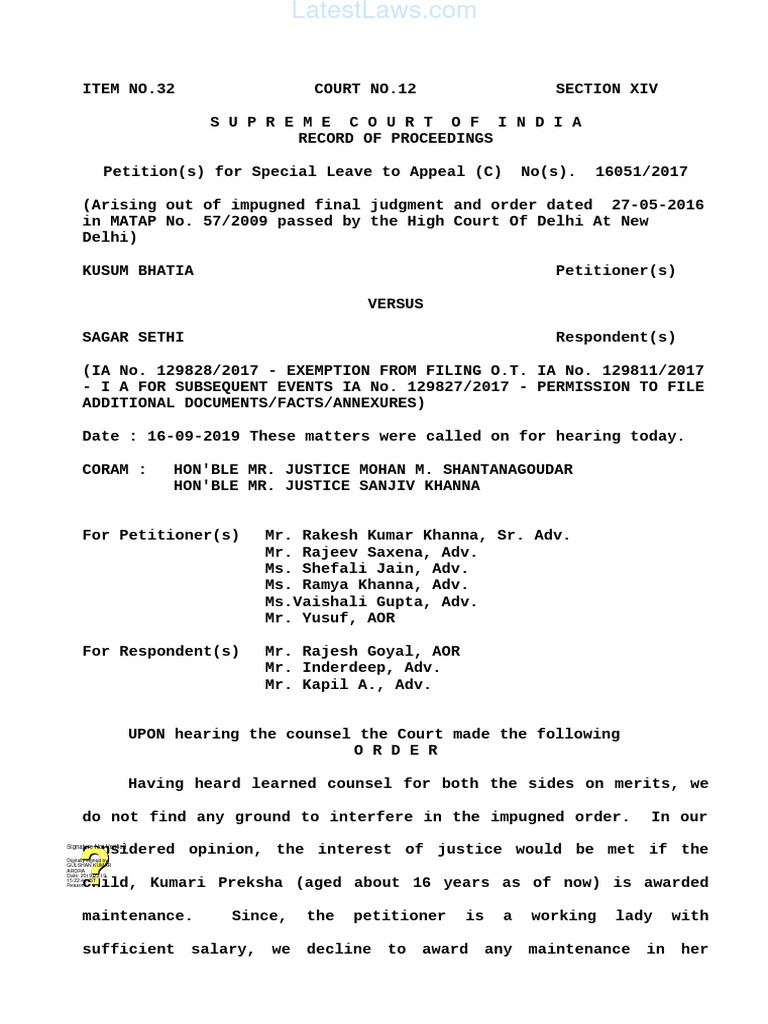 Supreme Court Maintenance Order | PDF | Judiciaries | Justice