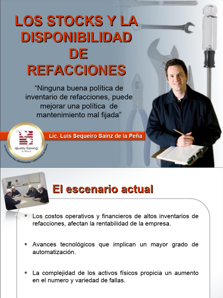 Los Stocks y La Disponibilidad de Refacciones - LSSP | PDF | Inventario | Lean Manufacturing