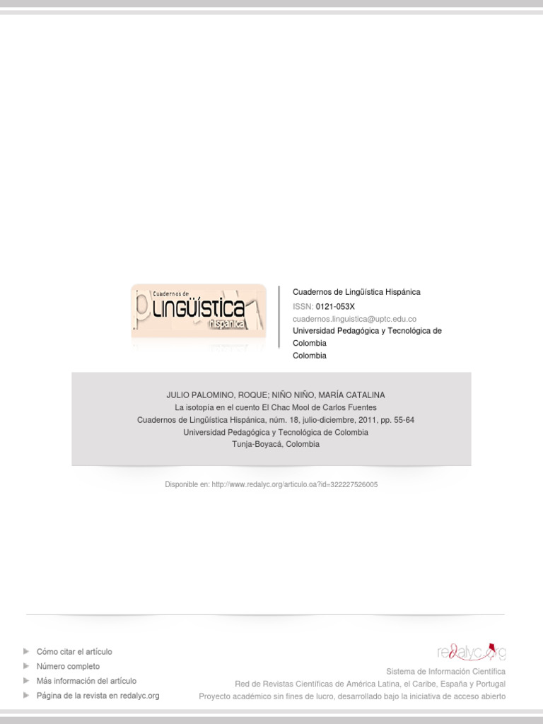 La Isotopía en El Cuento El Chac Mool de Carlos Fuentes* | PDF | México ...