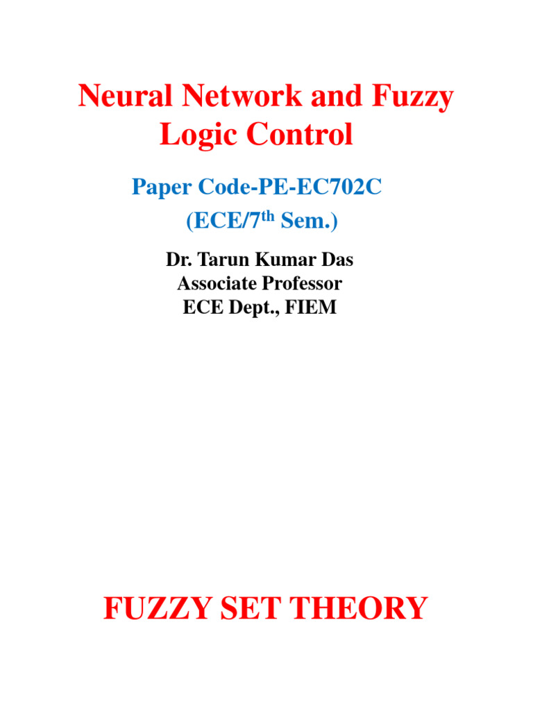 Lecture 1@fuzzy Logic | PDF | Subset | Distribution (Mathematics) Lecture 1@fuzzy Logic | PDF | Subset | Distribution (Mathematics)