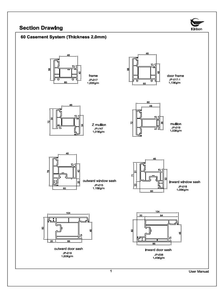 Kinbon Upvc Catalogue (Dragged) 2 | PDF