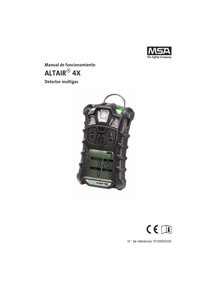 Manual de uso del detector multigas ALTAIR 4X | PDF