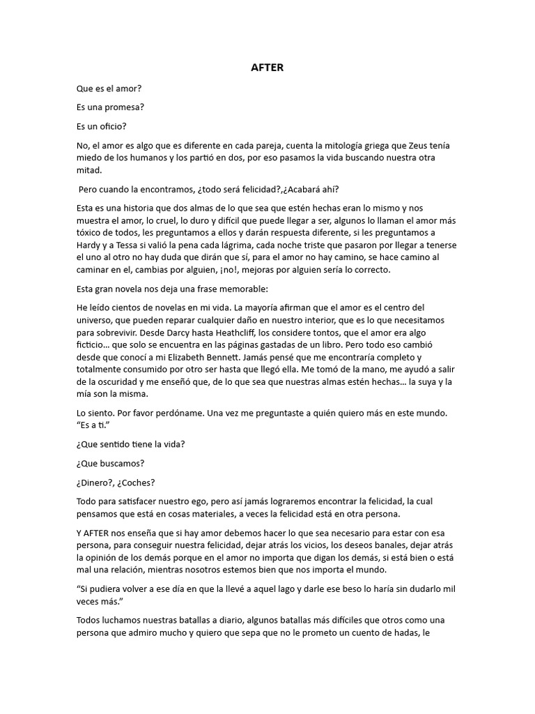 AFTER | PDF | Amor | Felicidad