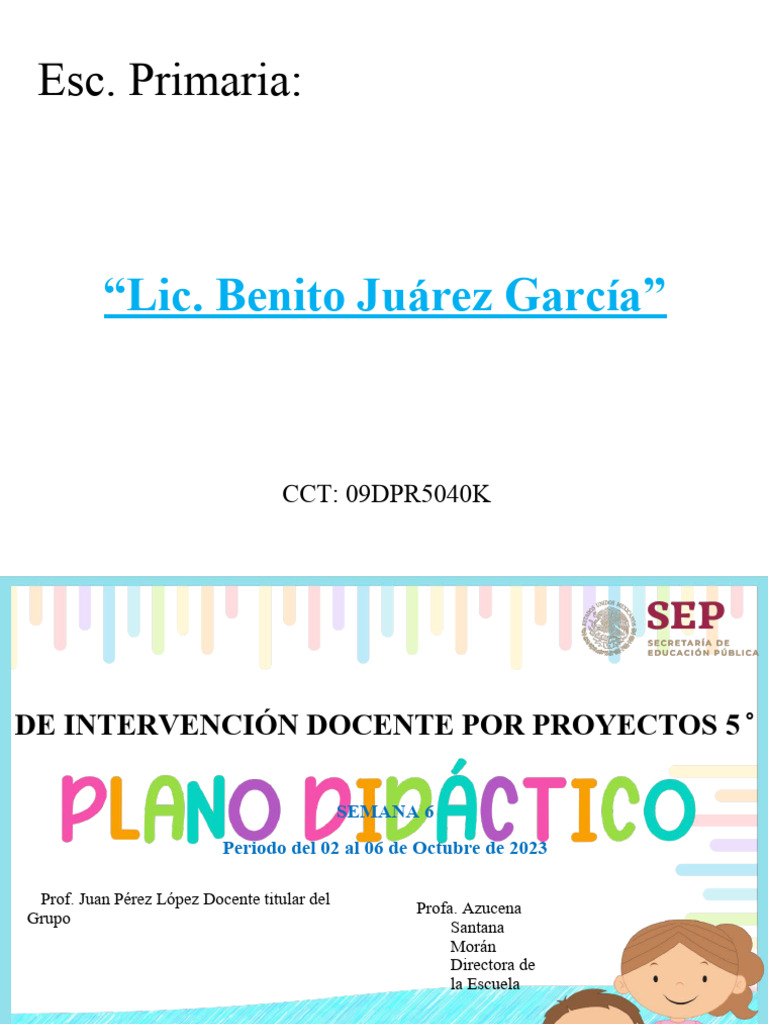 5° S6 Plan Darukel 2023-2024 | PDF