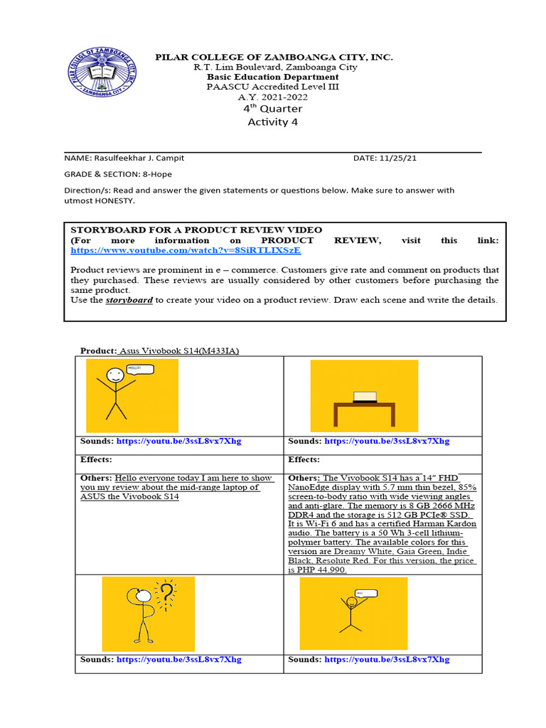 Activity 4th - 4 | PDF | Computing | Computer Hardware