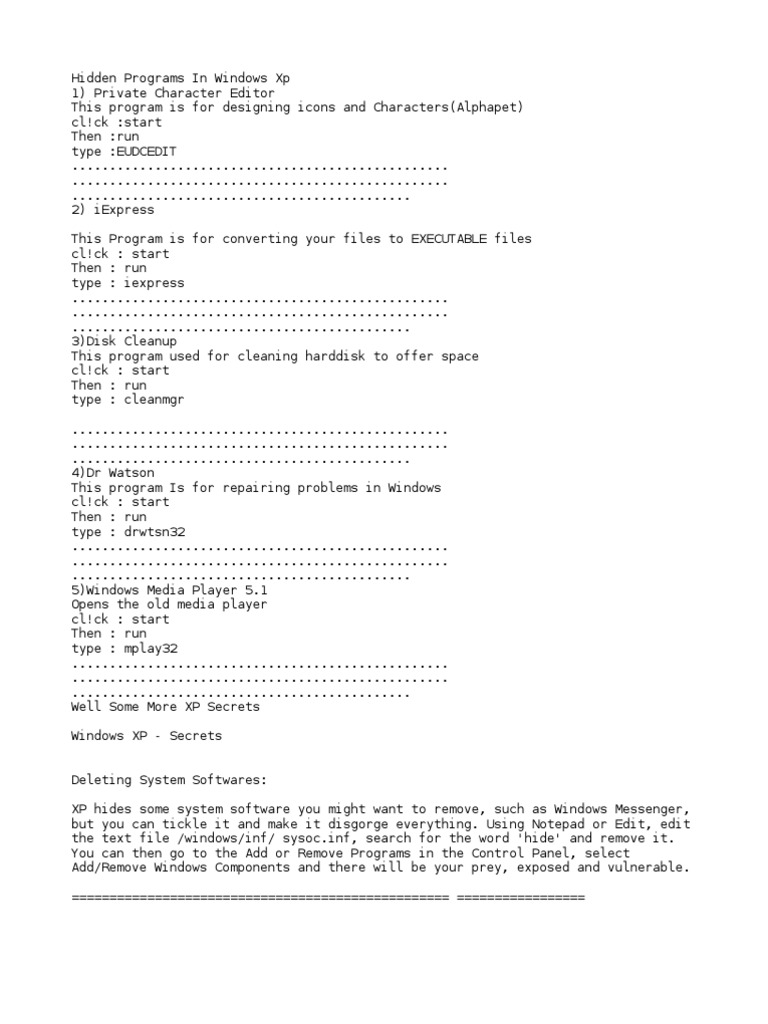 XP Secrets | PDF | Windows Registry | Microsoft Windows