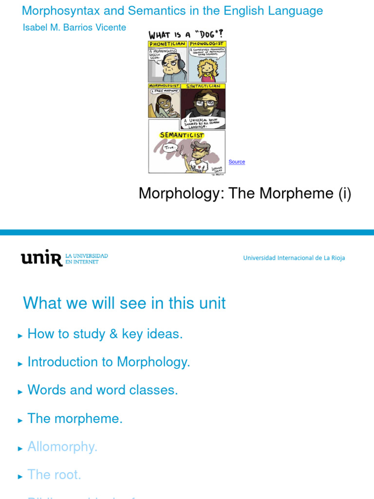 Morphology The Morpheme I | Download Free PDF | Word | Part Of Speech