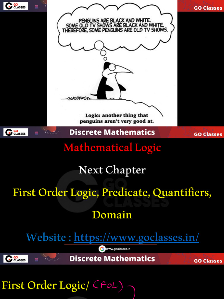 Introduction To First Order Logic | PDF