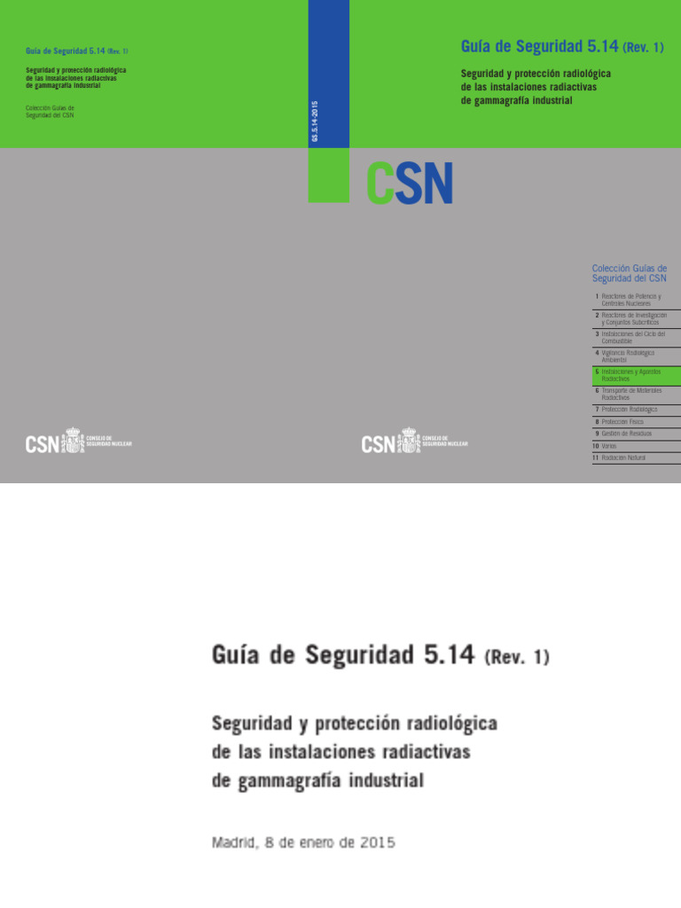 GSG-05.14 R1 Seguridad y Proteccion Radiologica de IIRR de Gammagrafia Industrial | PDF