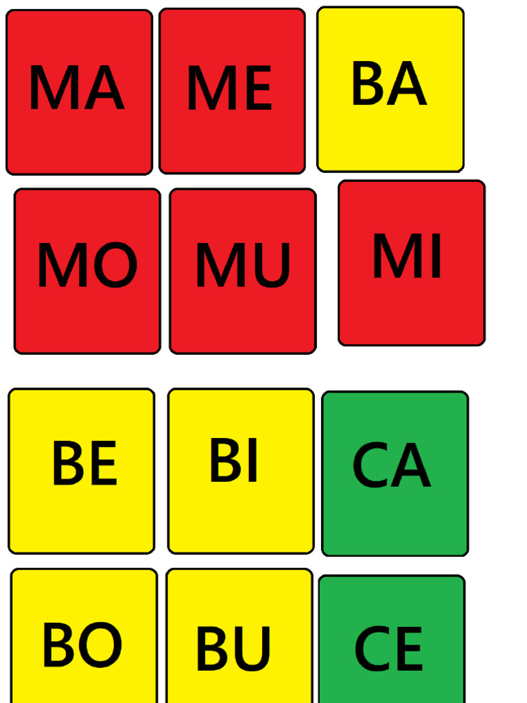 Silabas en Colores | PDF
