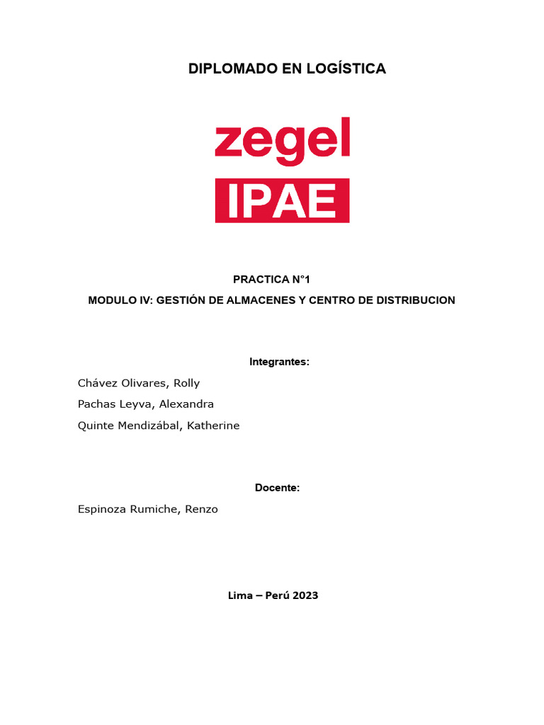 Practica 1 Gestion de Almacenes | PDF | Almacén | Logística