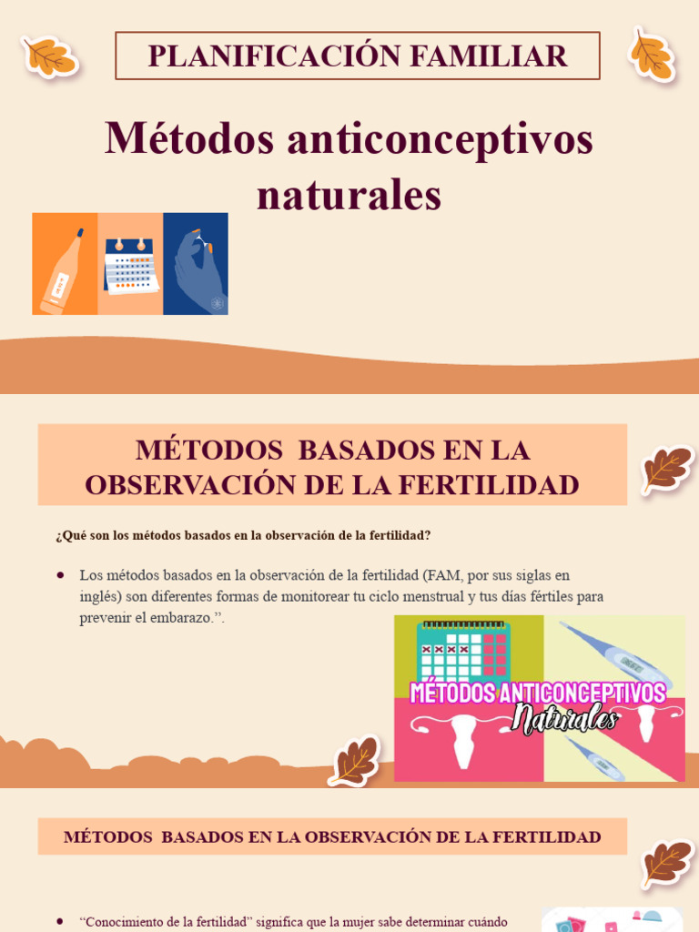 Metodos Naturales | PDF | Ciclo menstrual | Reproducción humana