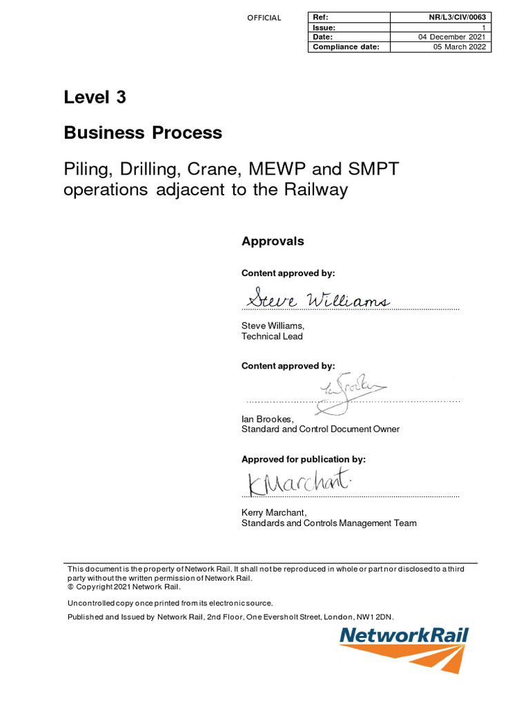 NR L3 Civ 0063 | PDF | Deep Foundation | Rail Transport