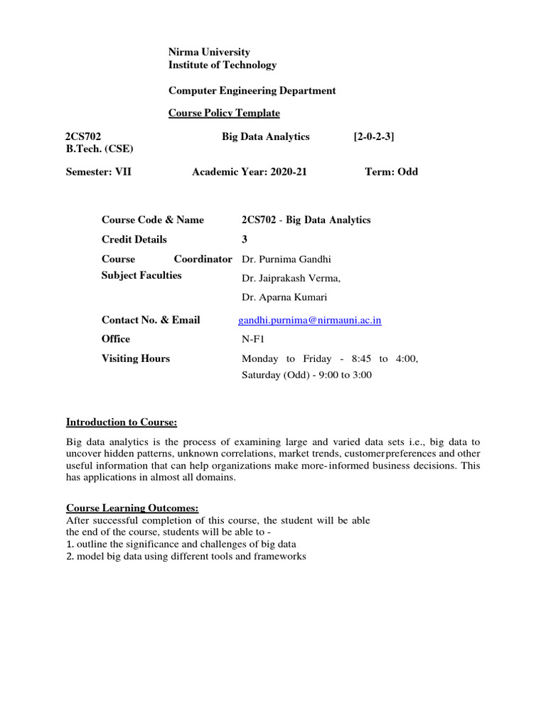2CS702-CPD-Odd 23 24 | PDF | Big Data | Engineering