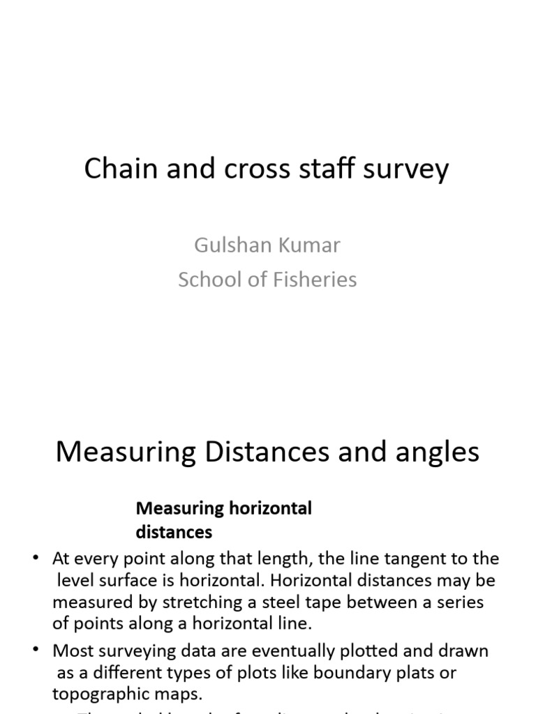 Session 5. Chain and Cross Staff Survey | PDF | Surveying | Science