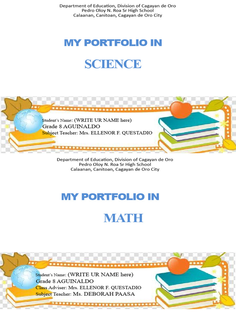 Coverpage Portfolio | PDF | Philippines | Government