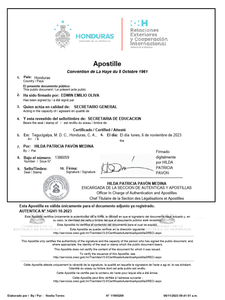 4922 Apostilla | PDF