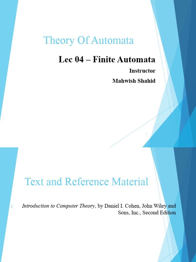 Lec 04 - Finite Automata Examples | PDF | Automata Theory | String ... Lec 04 - Finite Automata Examples | PDF | Automata Theory | String ...