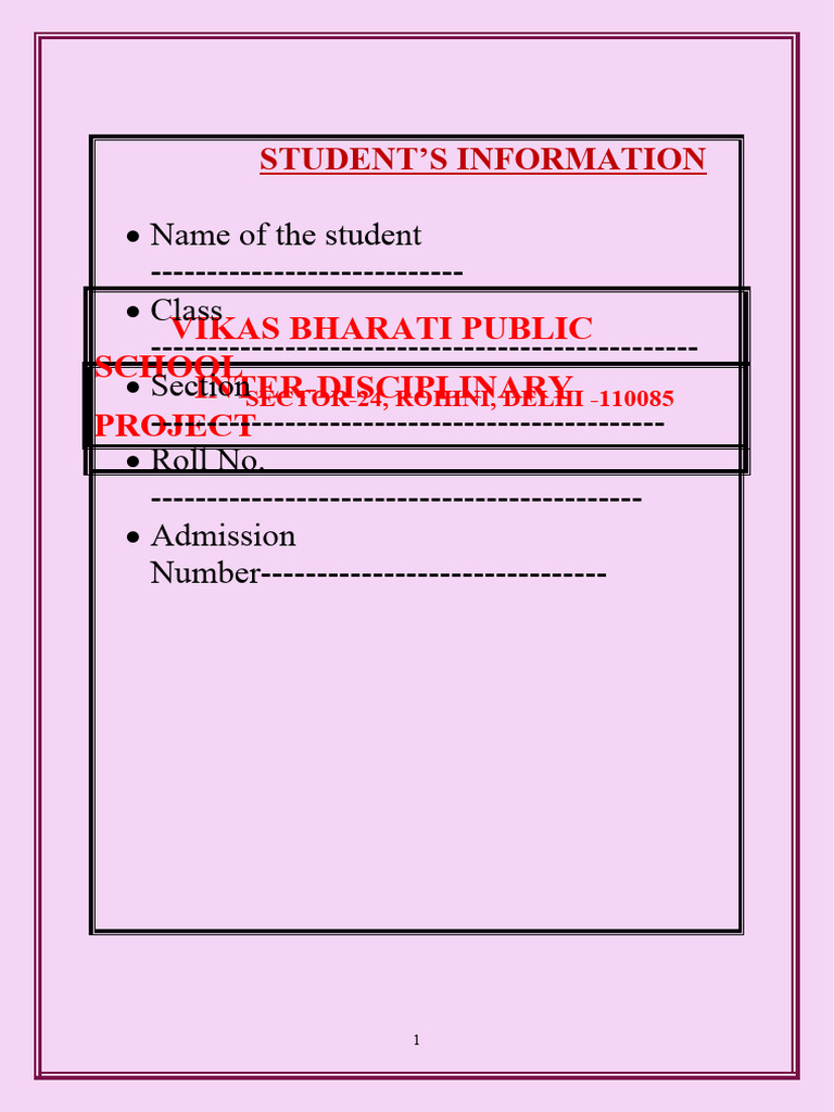 Inter-Disciplinary Project CLASS X Social Science | PDF