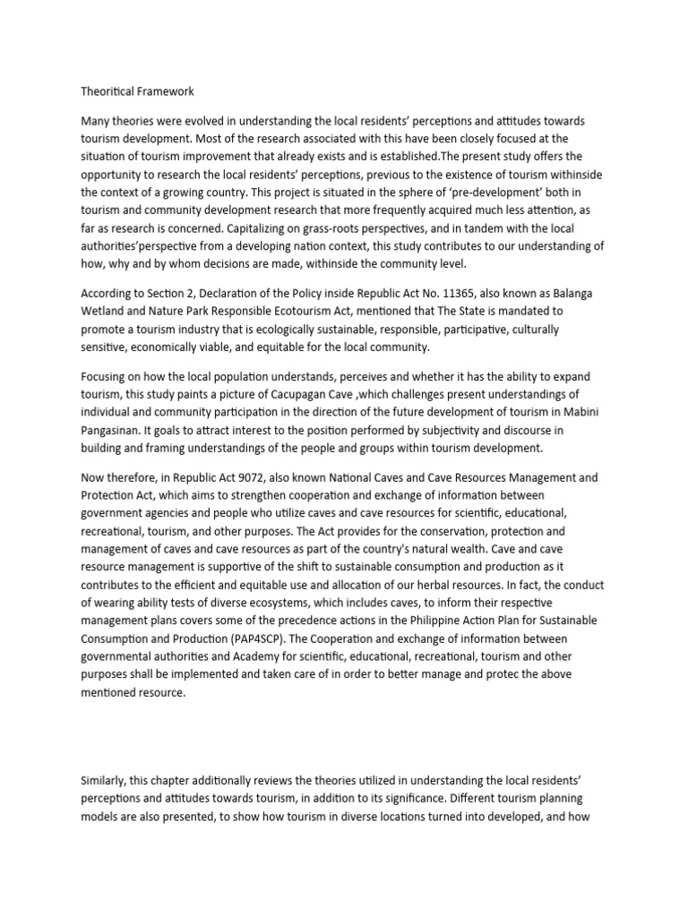 Theoretical Framework | PDF | Tourism | Sustainability