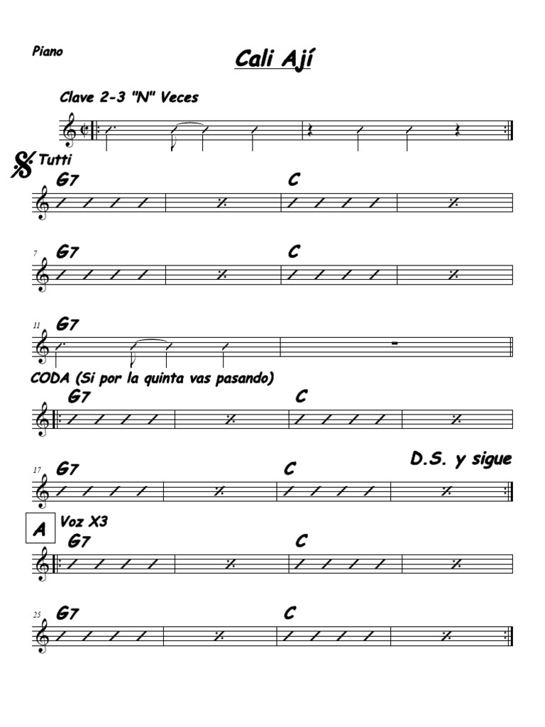 CALI AJI - Piano | PDF