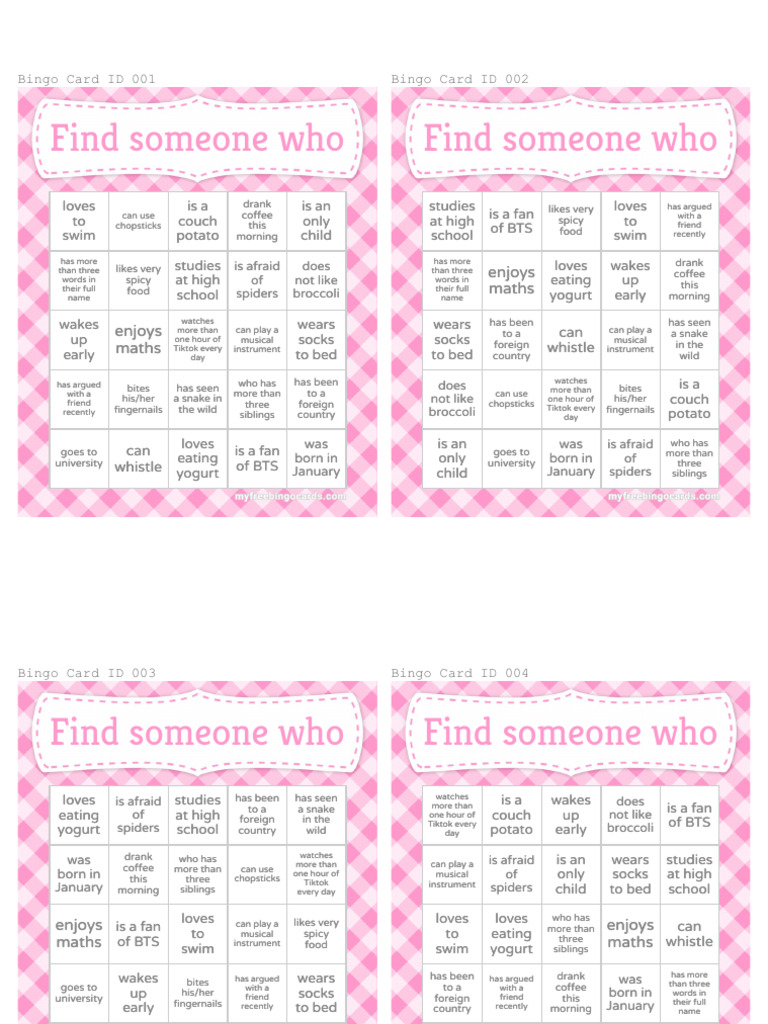 Find_someone_who_Bingo (CUT) | PDF
