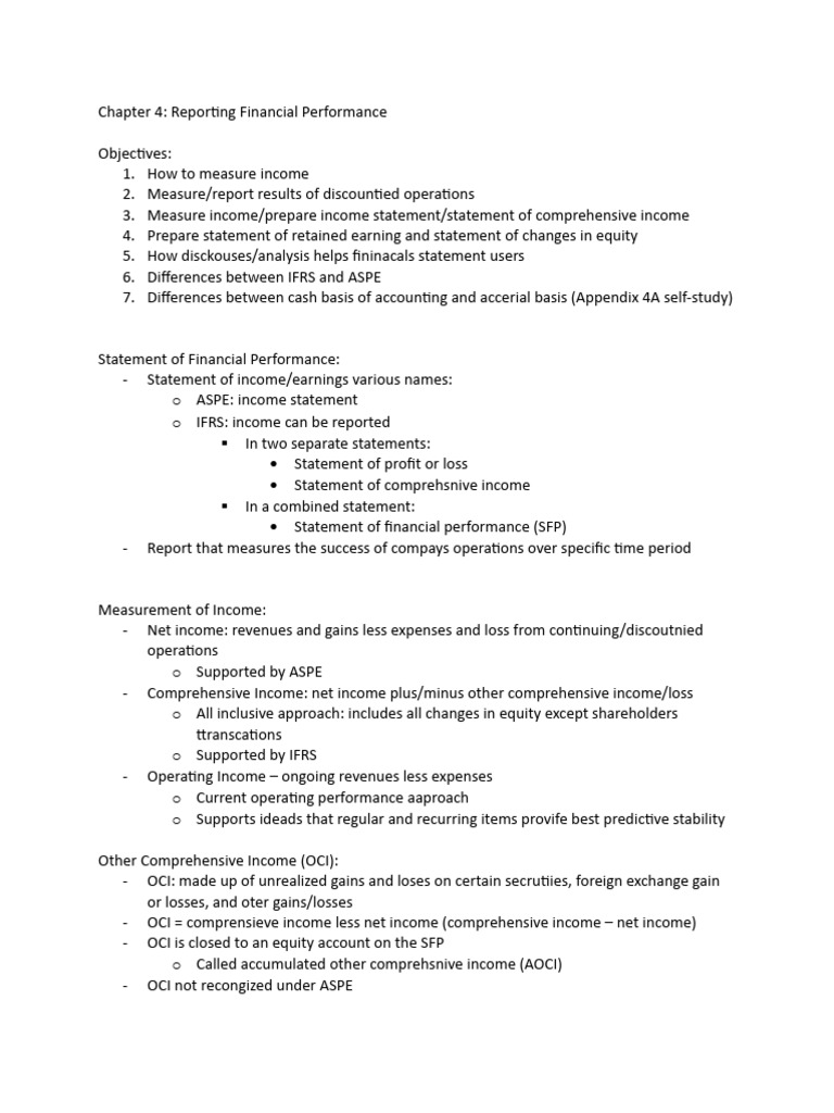 Chapter 4 - Reporting Financial Performance | PDF | Income Statement | Revenue