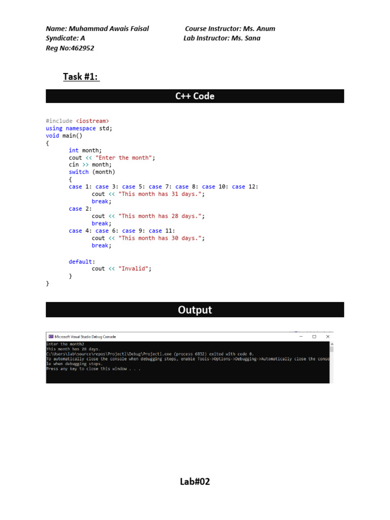 Fop Lab 4 Pdf Namespace Computer Programming 3785