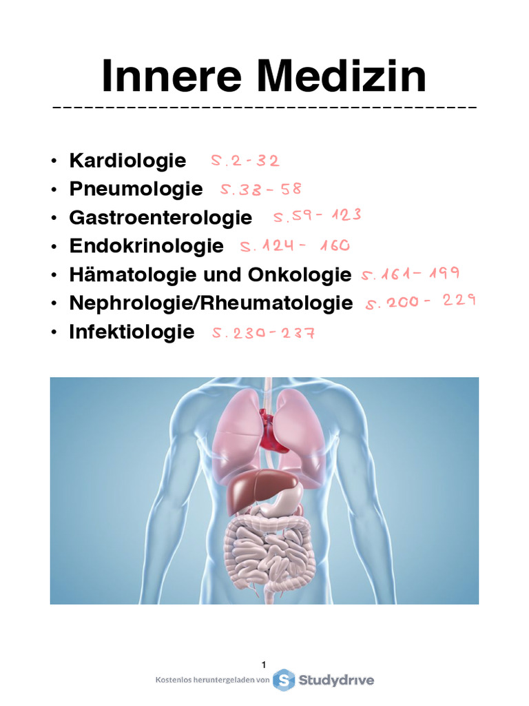 Innere Medizin Amboss Zusammenfassung | PDF