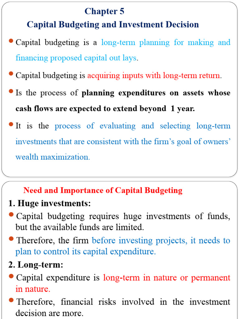 Ch-5-PPT - Capital Budgeting | PDF | Investing | Capital Budgeting