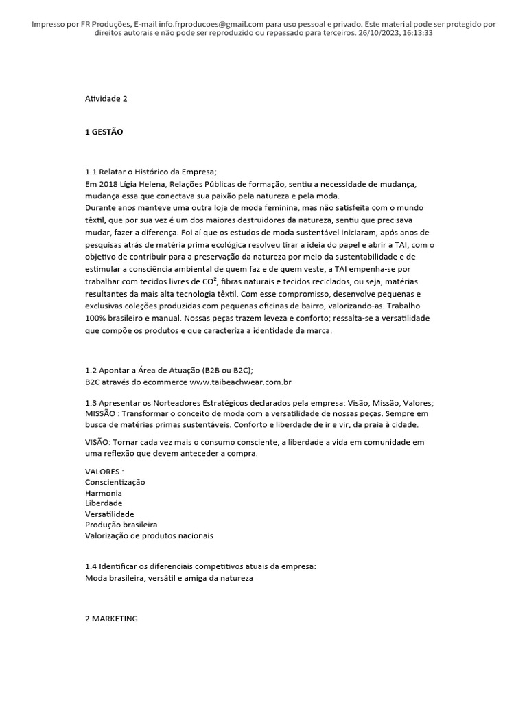 Atividade 2 - Passei Direto | PDF