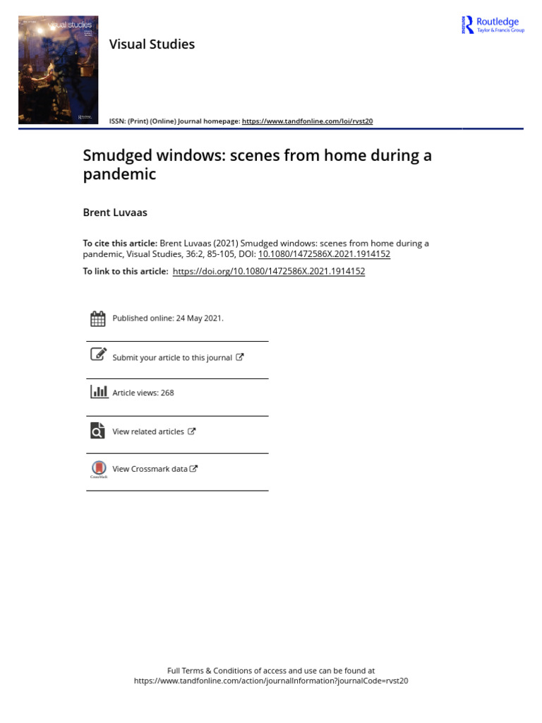 Smudged Windows - Scenes From Home During A Pandemic | PDF