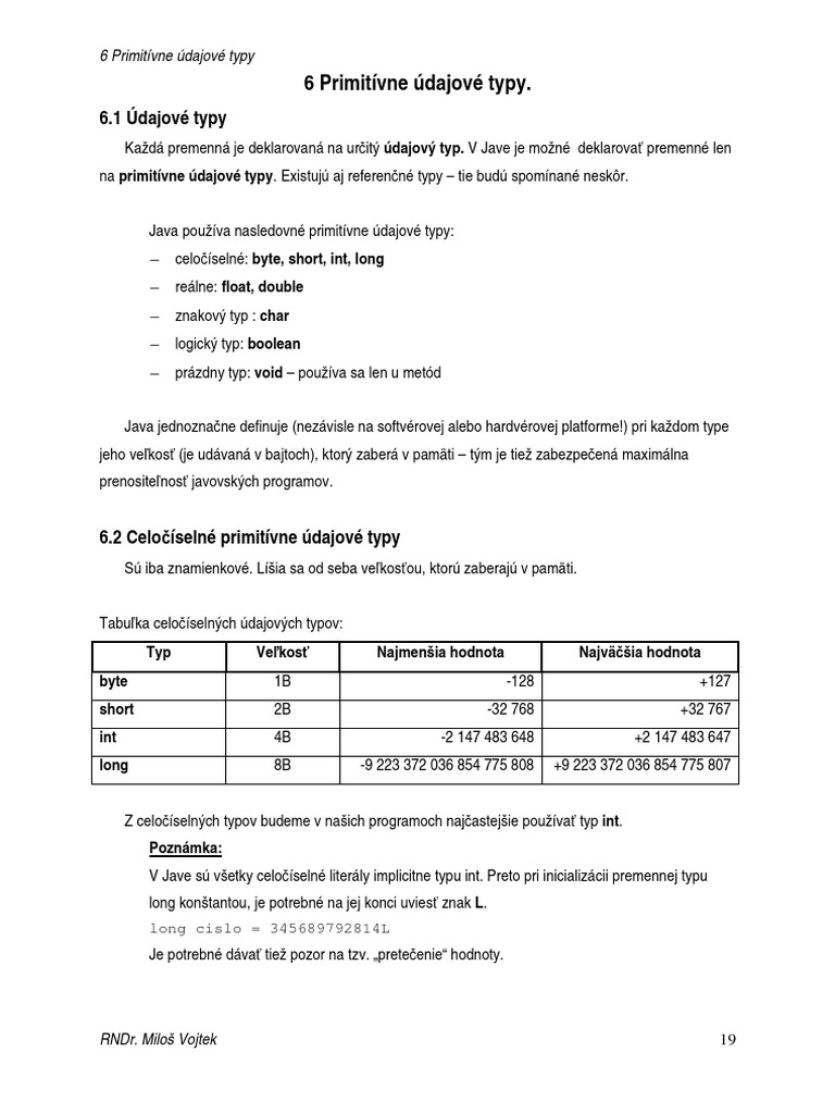 0006 Primitivne Udajove Typy | PDF