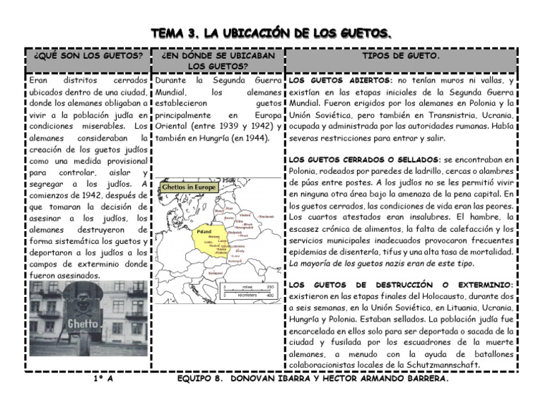 1° A UBICACION DE LOS GUETOS. | PDF | Alemania nazi | Crímenes de ...