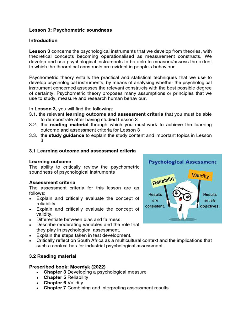 IOP4861 B0 LS05 003 Moerdyk 2022 | PDF | Psychometrics | Validity ...