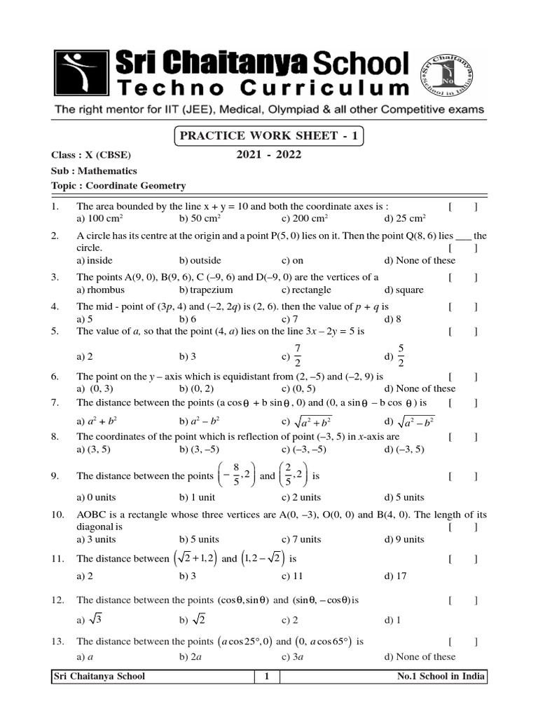 Coordinate Geometry Practice Worksheet Pdf Rectangle Elementary