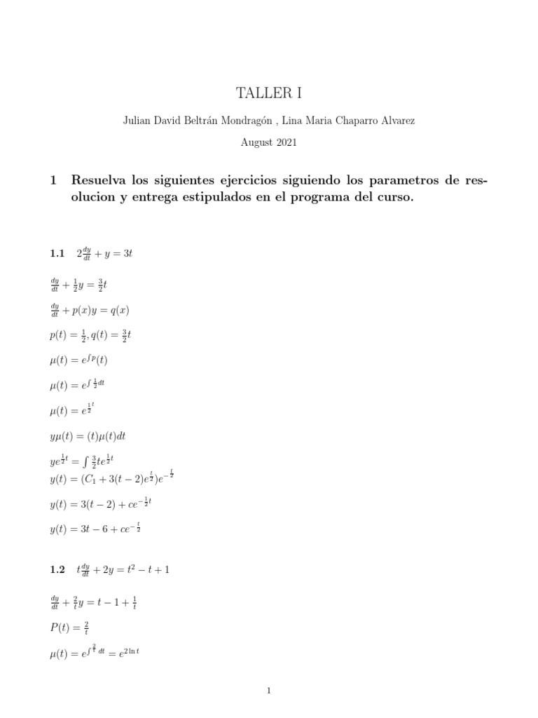 Taller I Programaci N | PDF