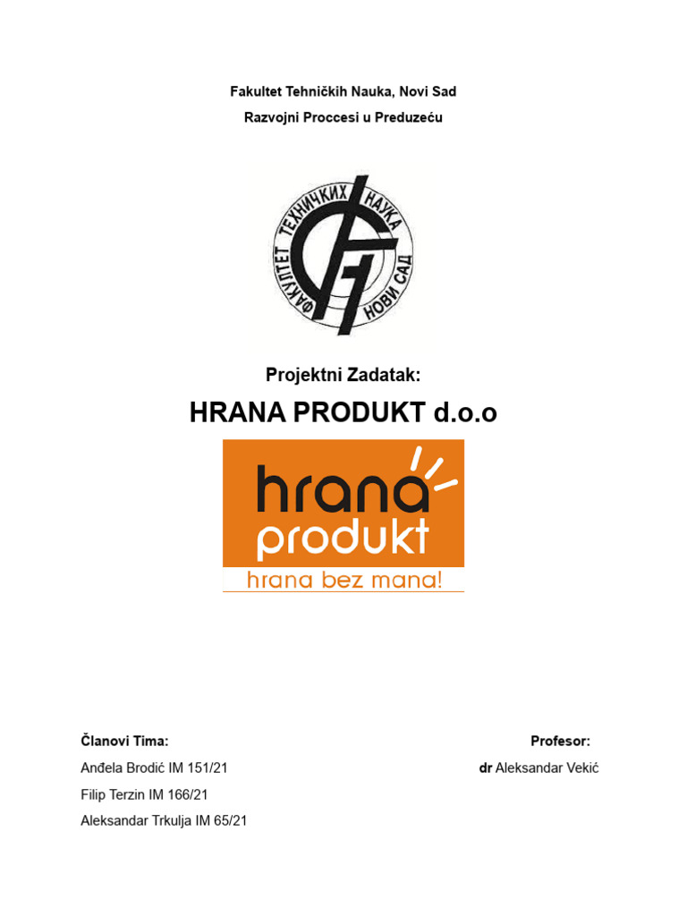 Hrana Produkt | PDF