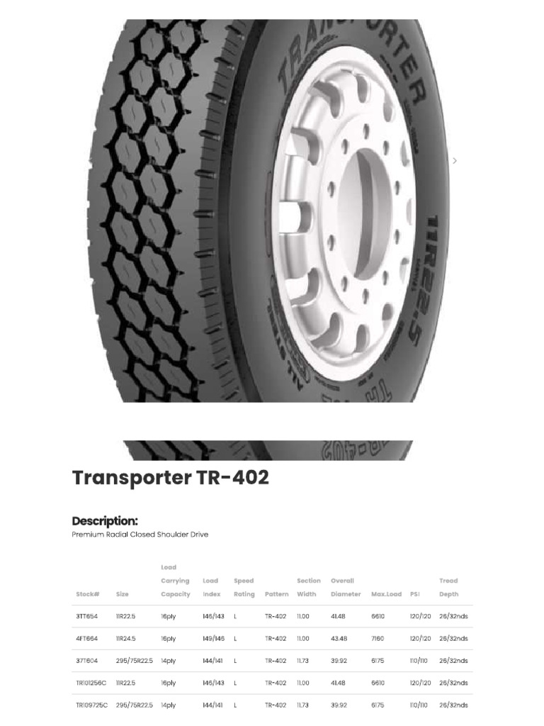 Transporter TR-402 | PDF