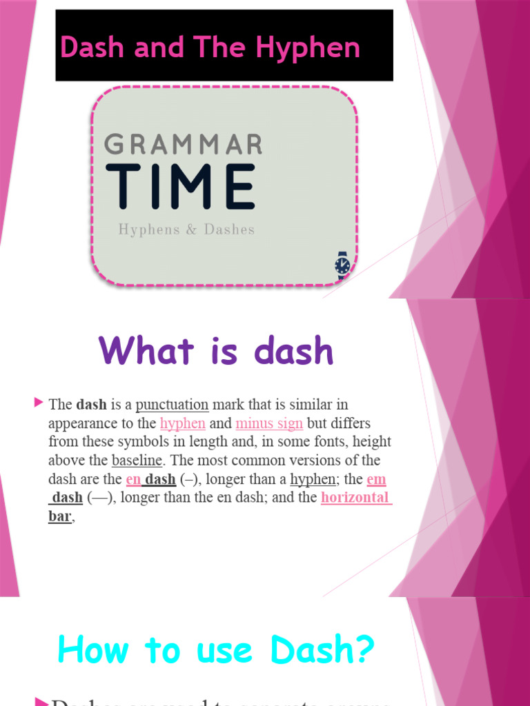 Dash and The Hyphen | PDF