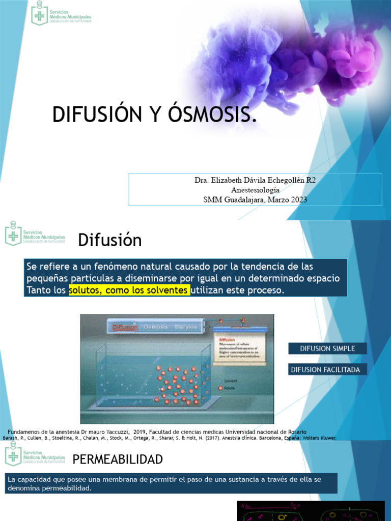 Difusion y Osmosis | PDF | Difusión | Química