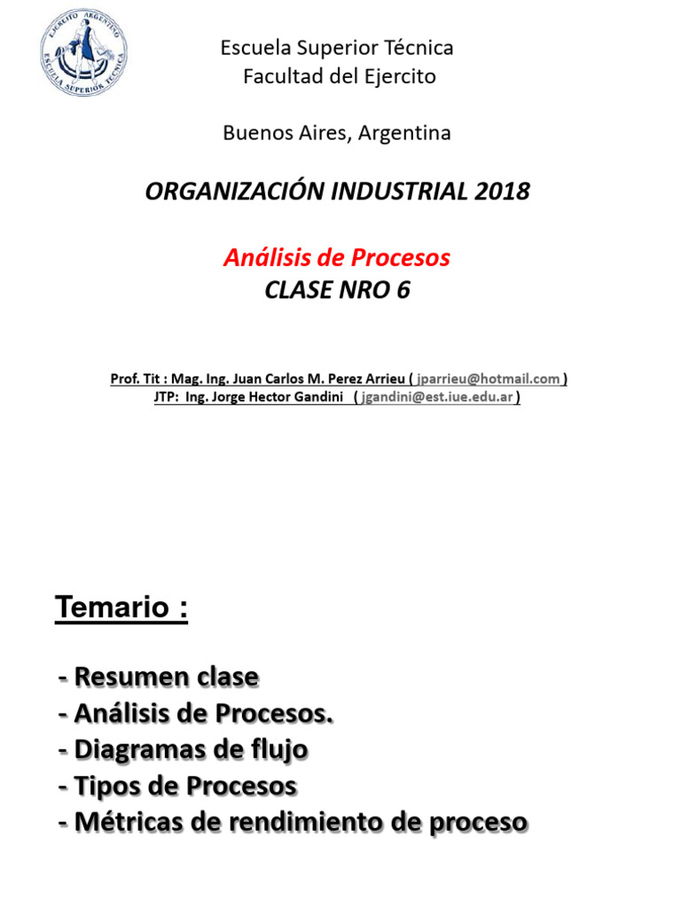 6 Clase - 06 OI Analisis de Procesos Resumen | PDF