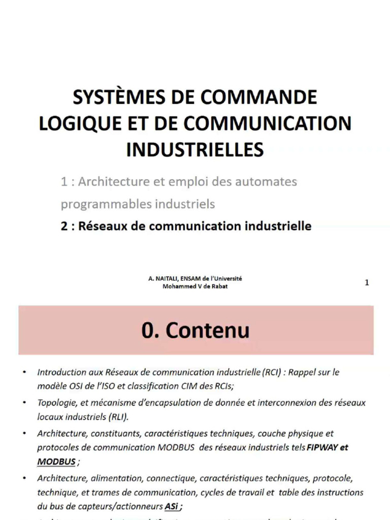 Systèmes de Communication Industrielle | PDF