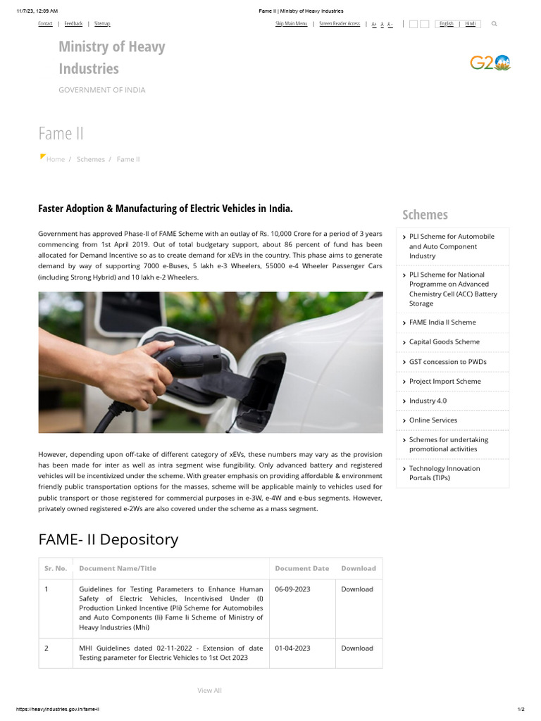 Fame II _ Ministry of Heavy Industries | PDF