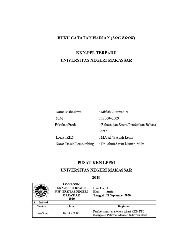 Contoh LOG BOOK | PDF