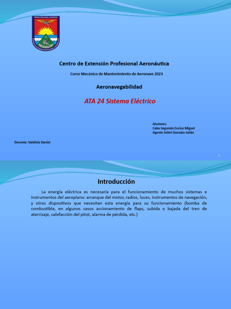 ATA 24 Electrical System | Descargar gratis PDF | Ingenieria Eléctrica | Generador eléctrico